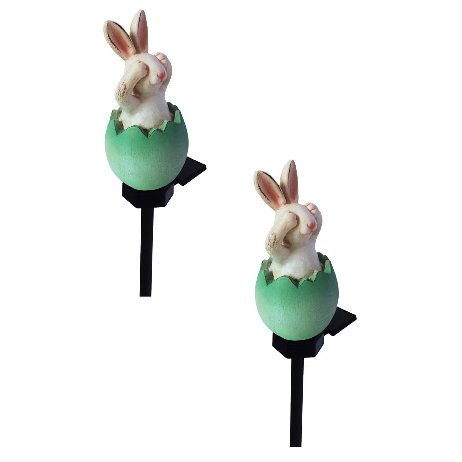6/5/4/3/2/1pcs Easter Garden Light Rabbit Garden Ornaments Solar Light ...