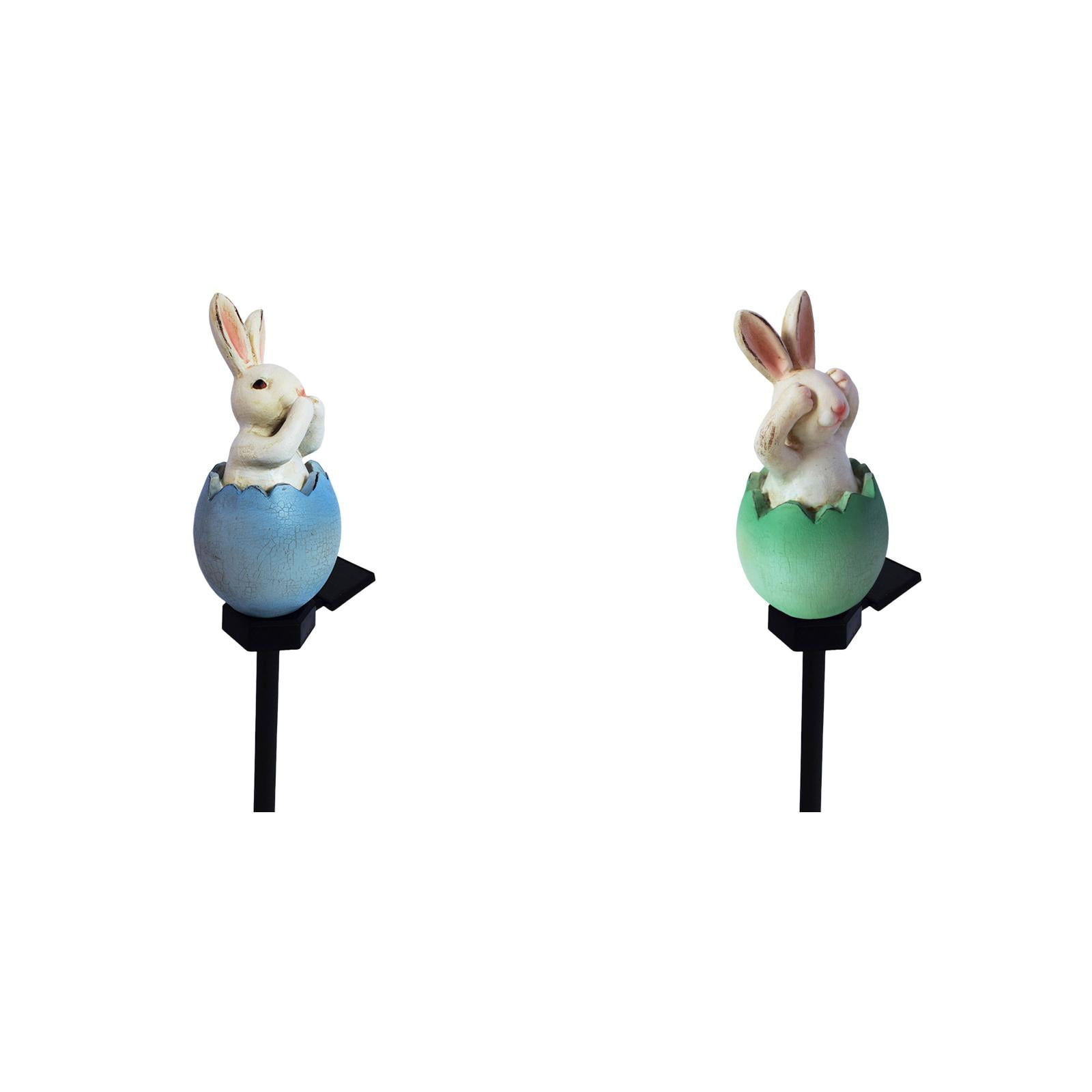 6/5/4/3/2/1pcs Easter Garden Light Rabbit Garden Ornaments Solar Light ...