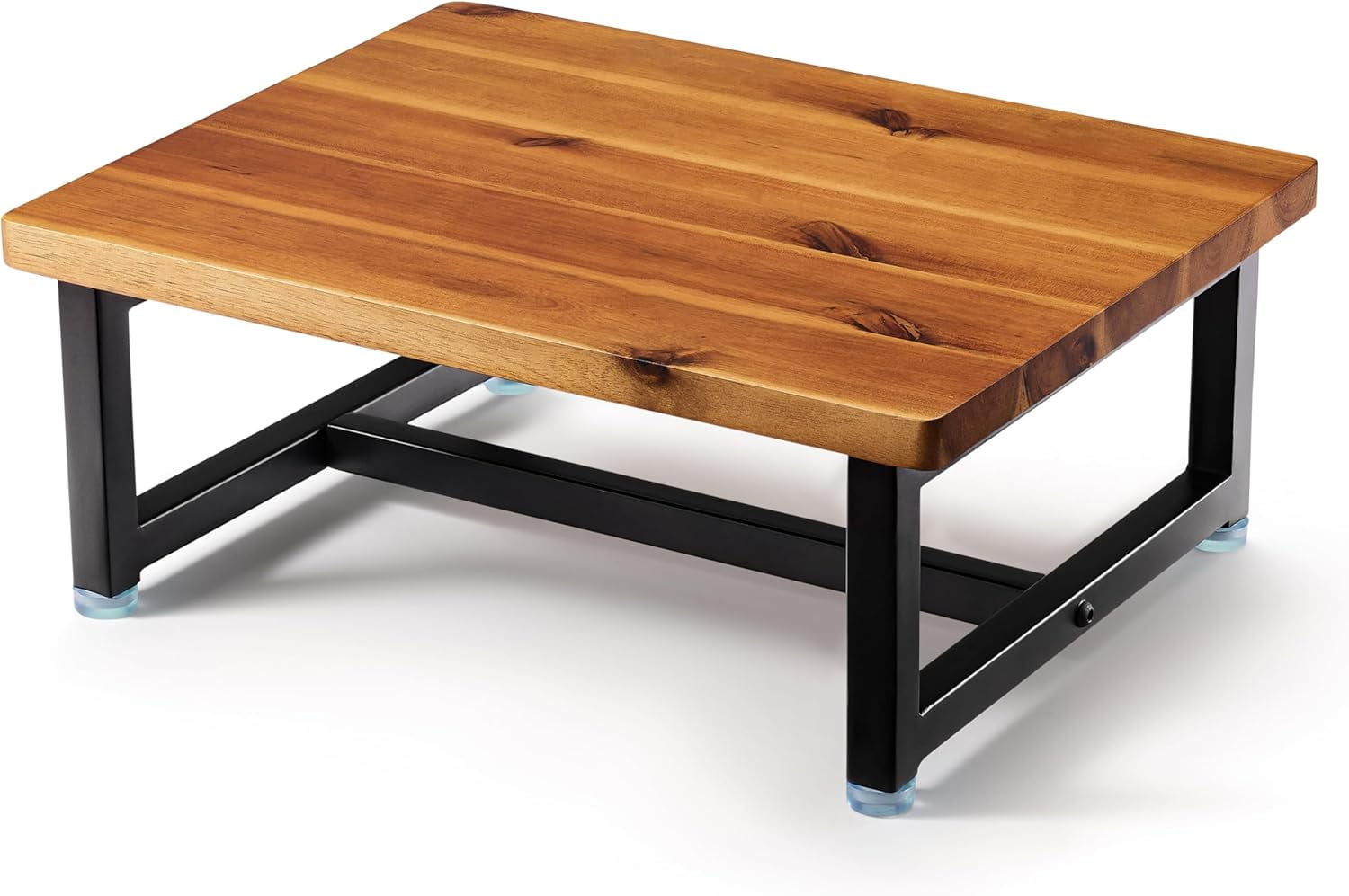 6.5" Acacia Wood One Step Stool for Adults with Non-Slip Rubber Feet ...