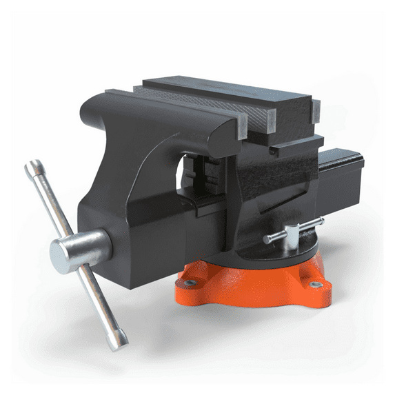 6.5" Bench Vise, 360° Swivel Locking Base, Ductile Iron Construction ...