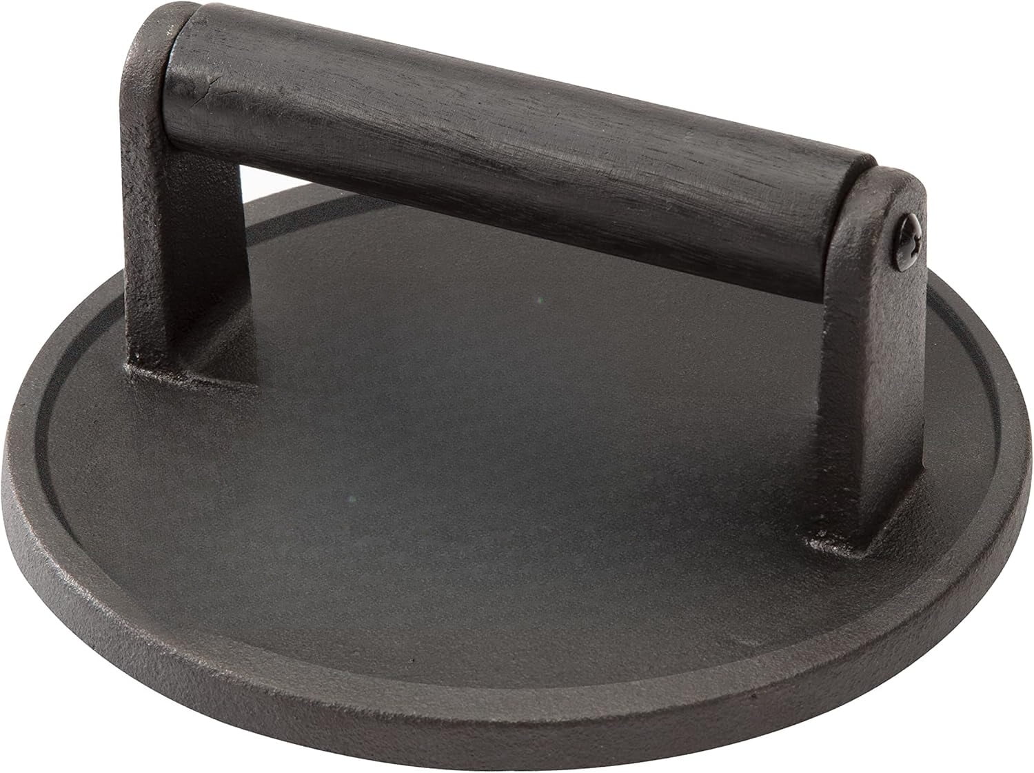 6.5" Cast Iron Smashed Burger Press, Round Flat Edge Grill Press for ...