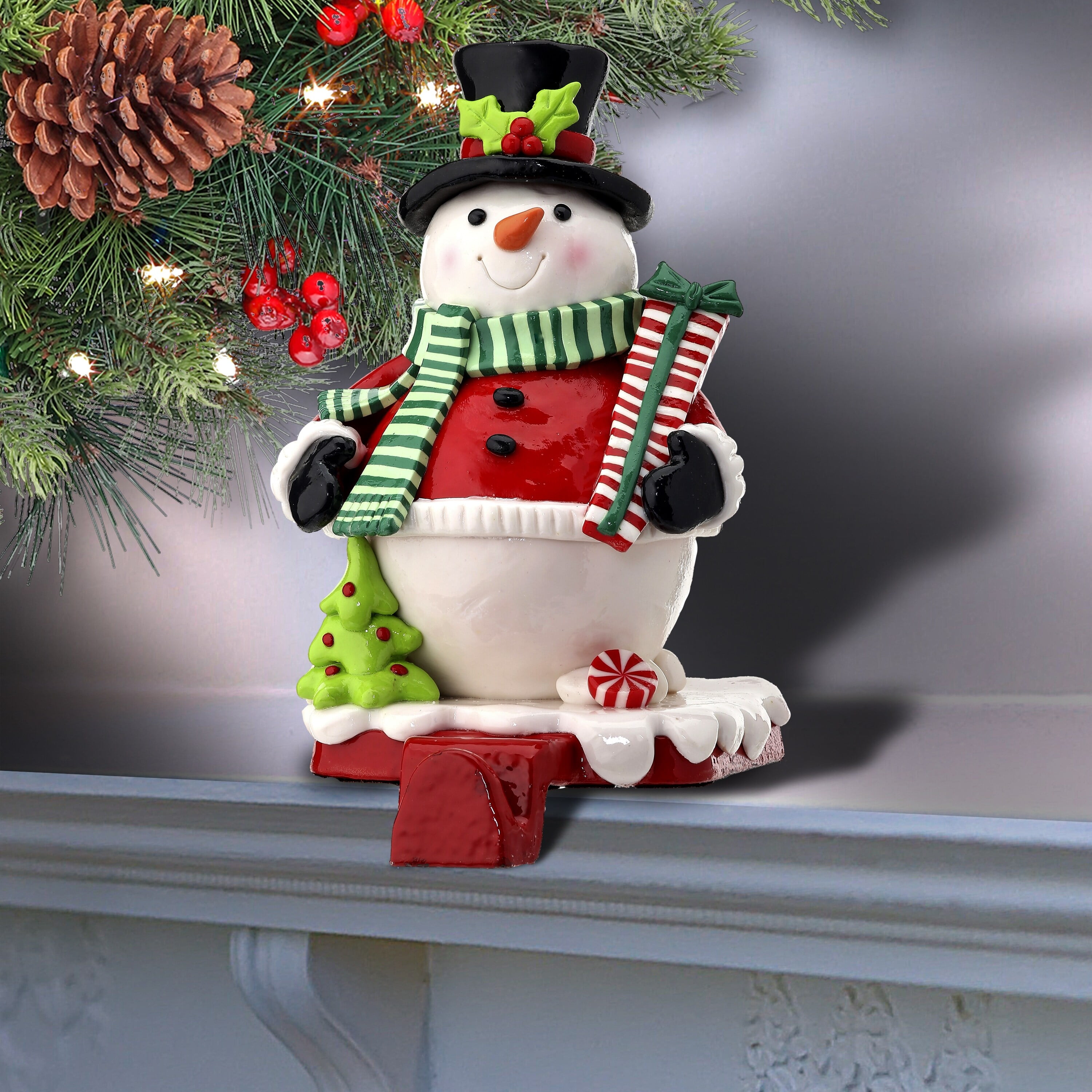 6.5" Claydough Snowman Stocking Holder - Walmart.com