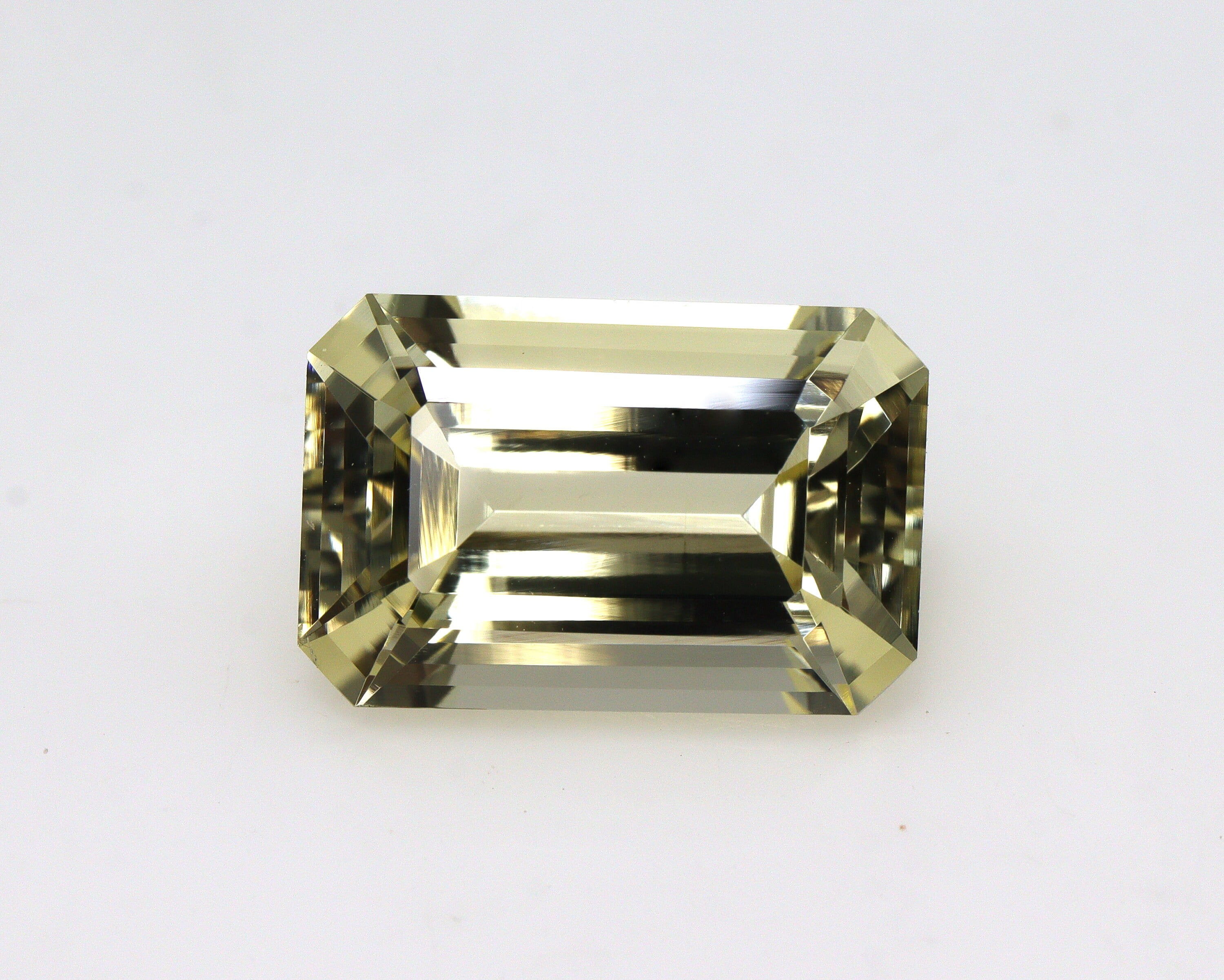 6.5 Ct AAA Natural Heliodor Emerald Cut, Big Golden Beryl, Step Cut ...