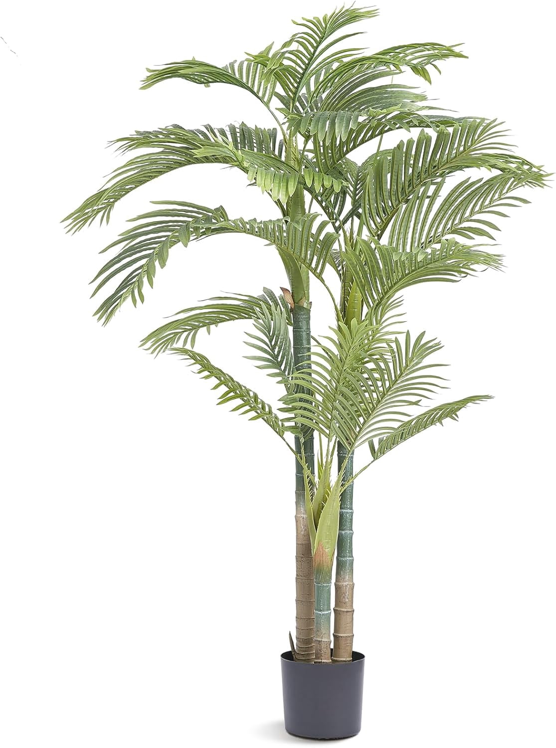 6.5 FT Tall Artificial Golden Cane Palm Tree, Faux Plant with PE ...
