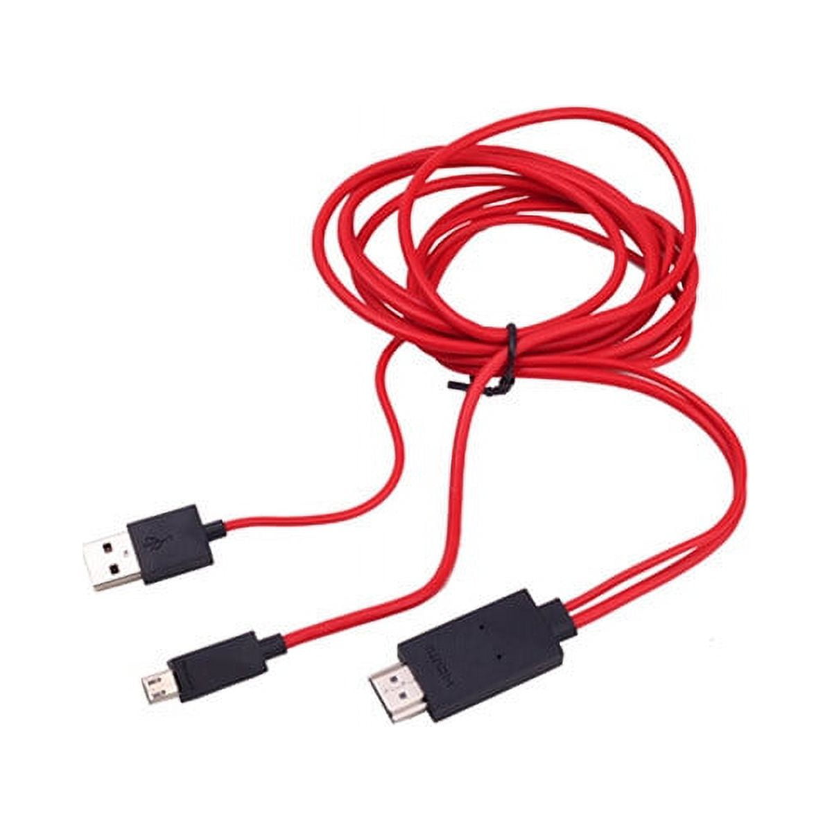 6.5 Feet MHL Micro USB Phone to TV Cable 1080P Adapter Cable for Black ...