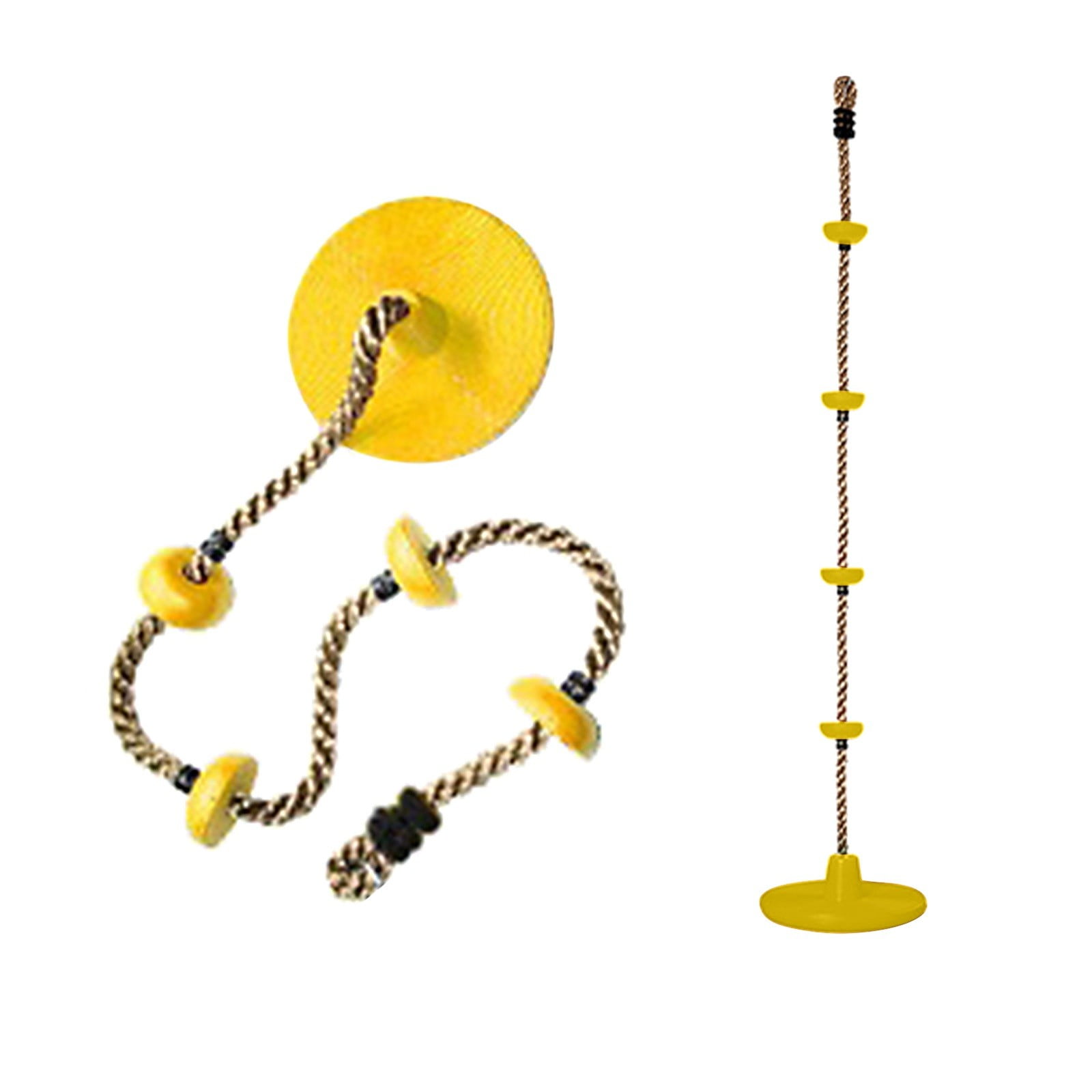 6.5 Ft Climbing Rope with Platforms, Swing Set Accessories, Single Disc ...