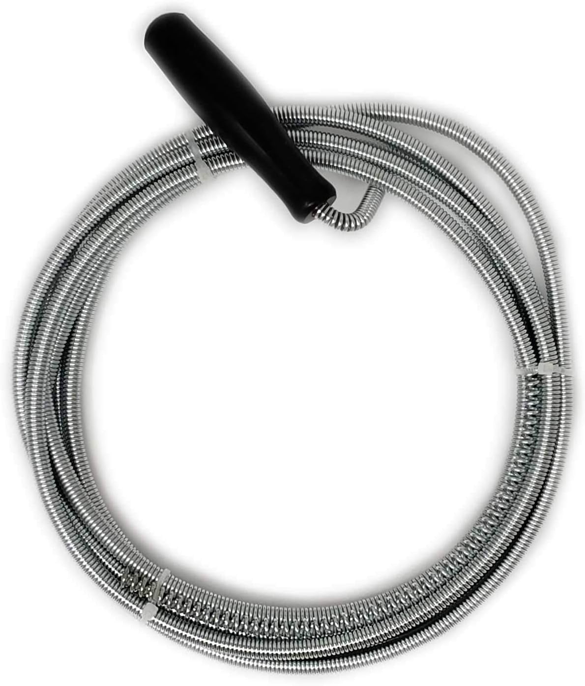 6.5 Ft Spiral Drain Opener Spring Wire Rod Auger Snake Pipe Unclog Sink ...