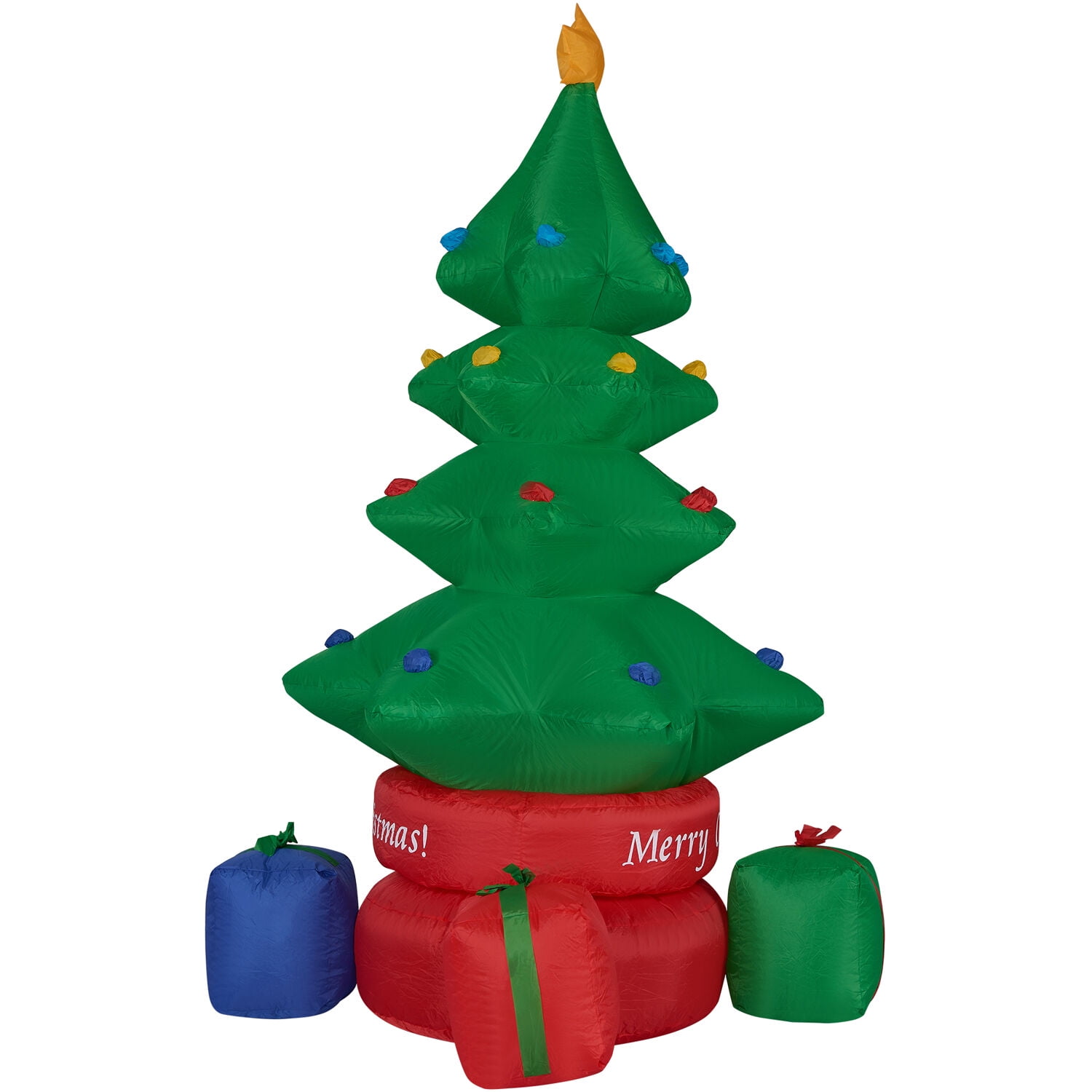6.5-Ft. Tall Animated Rotating Christmas Tree with Gifts, Blow Up ...