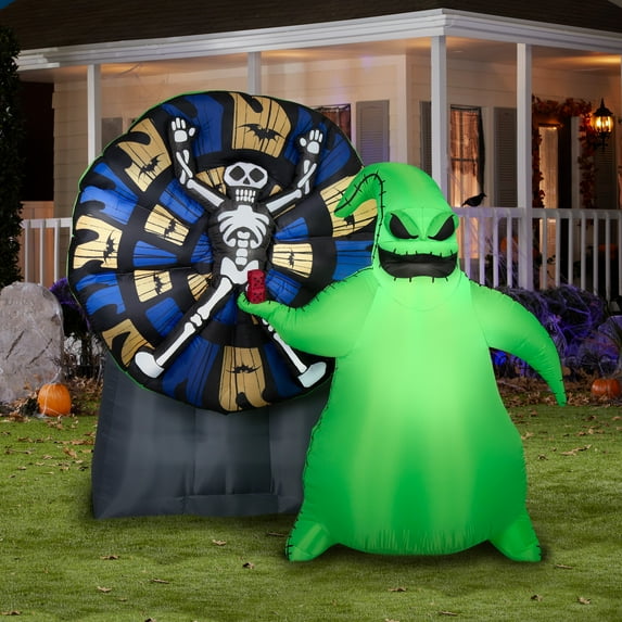 Disney's Oogie Boogie Wheel of Death: 6.5 ft Tall Nightmare Skeleton ...