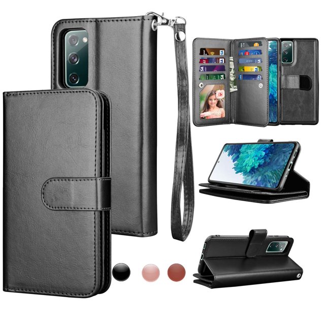 6.5" Galaxy S20 FE 5G Case, Samsung Galaxy S20 FE 5G Wallet Case, Njjex Luxury PU Leather 9 Card ...