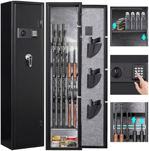 6-5 Gun safe,Gun Safes for Home Rifle and Pistols,Quick Access Rifle ...