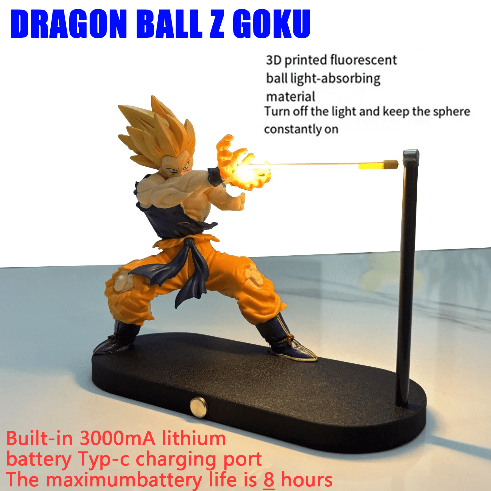 6.5 INCH Dragon Ball Creative Magnetic Night Light Dragon Ball Z ...