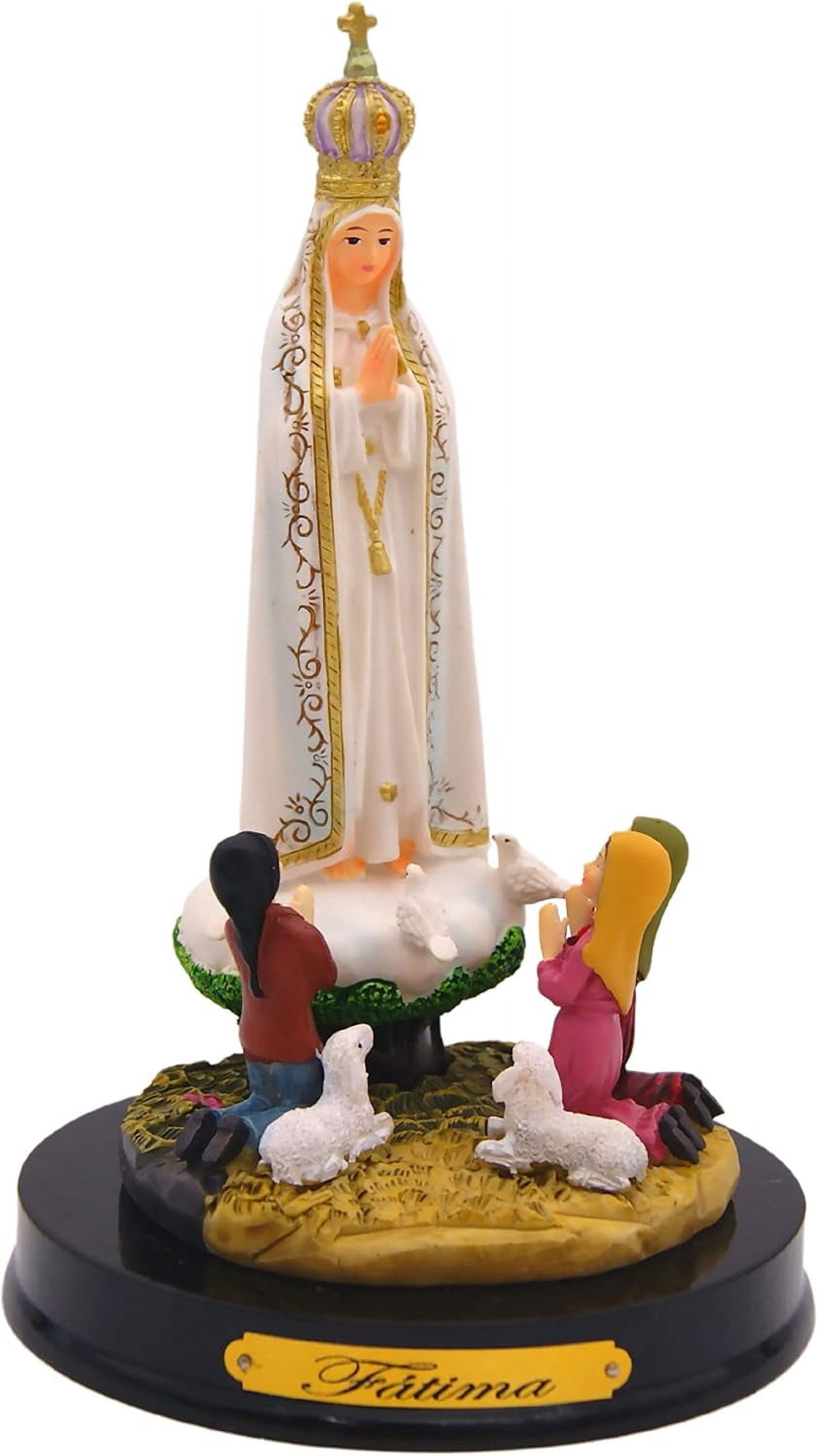 6.5 Inch Our Lady of Fatima Statue with Children Apparition Made in ...