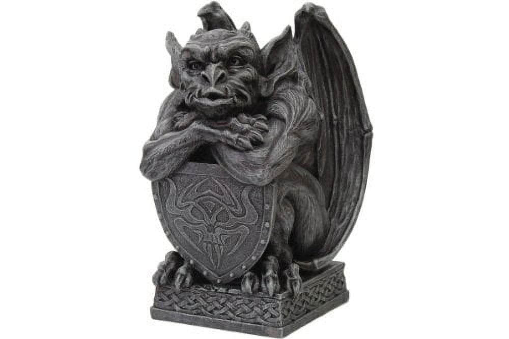 PTC 6.5 Inch Resin Medieval Gargoyle with Shield Protection Statue ...
