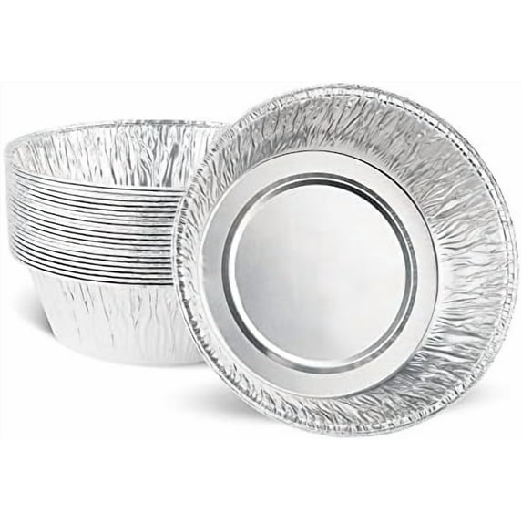 6.5'' Inch Round Tin Foil Pans Disposable Aluminum, Freezer & Oven Safe ...