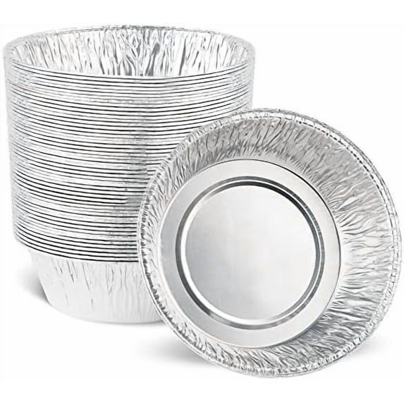 6.5'' Inch Round Tin Foil Pans Disposable Aluminum, Freezer & Oven Safe ...