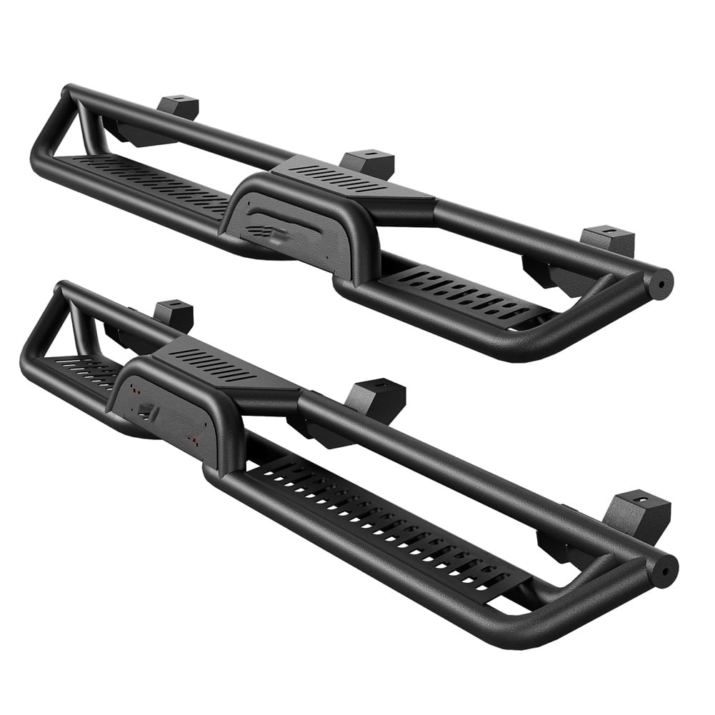 6.5 Inches Running Boards, Bolt-on Side Steps with Two Stairs Design ...