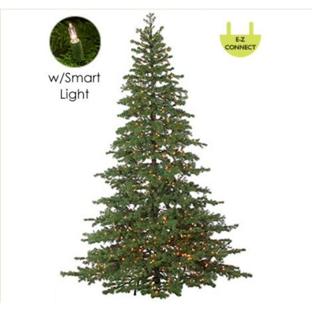 6.5' Layered Pine Instant Power Technology Single Plug Christmas Tree ...