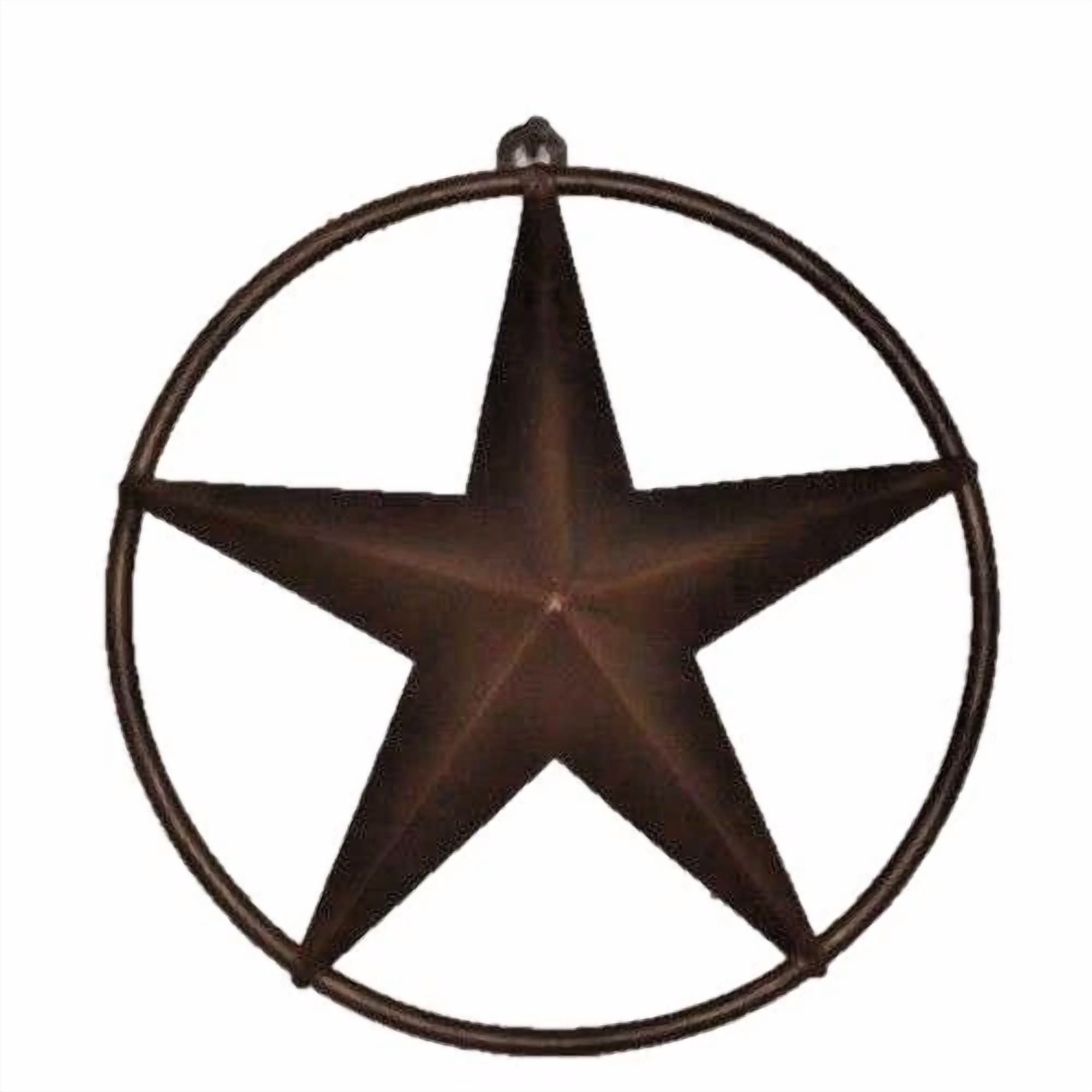 6.5" Lone Star Barn Star Solid Ring Metal Wall Art Western Home Decor ...
