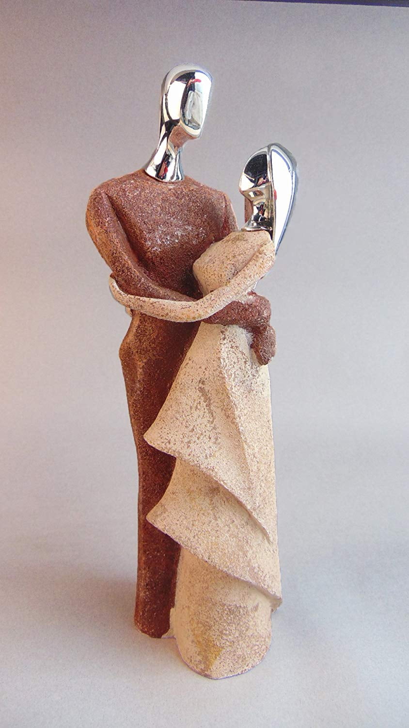 6.5" Natural Stone Collectible Wedding Figurine "Loving Couple ...