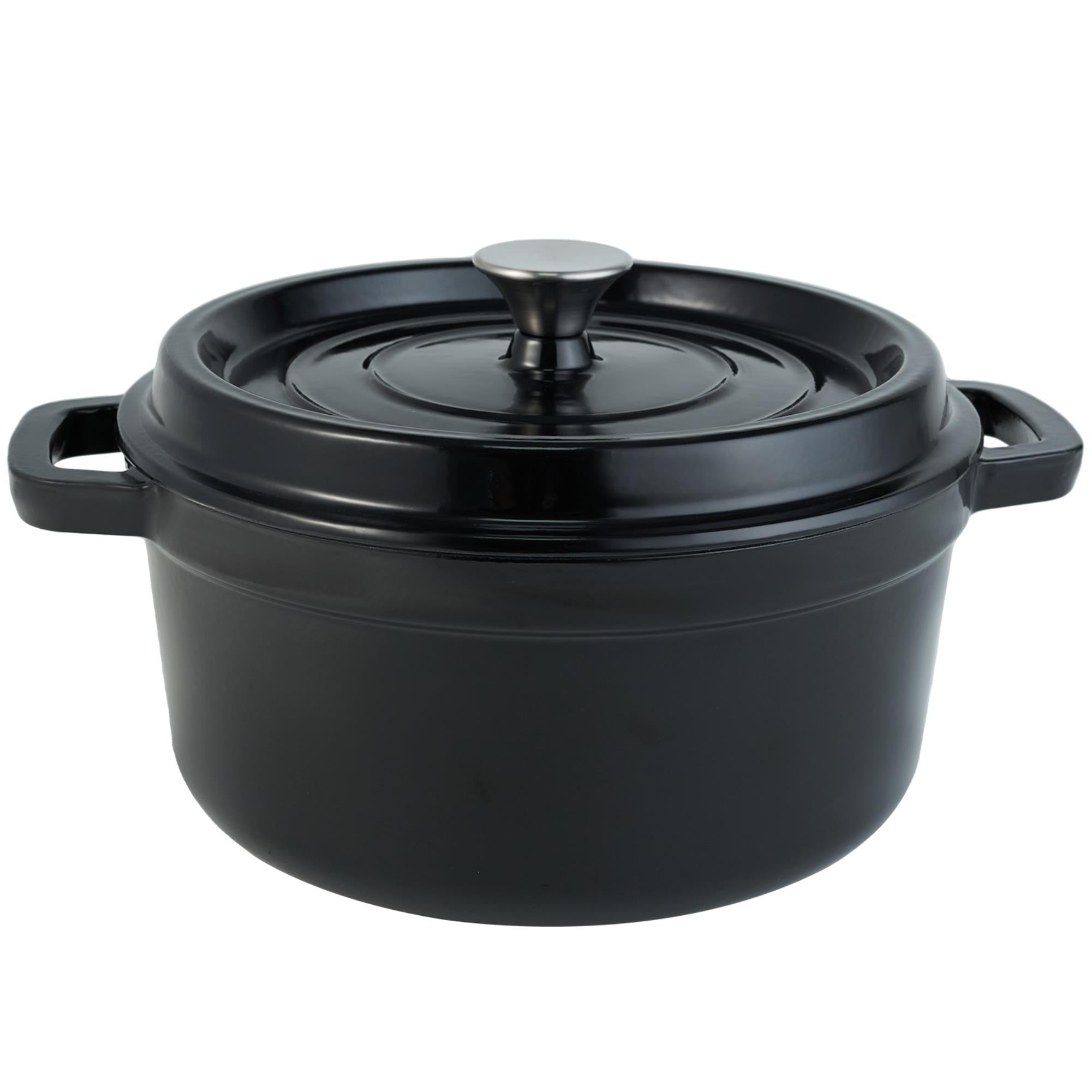 6.5 QT Enameled Cast Iron Dutch Oven with Lid - Dual Handles, Non-Stick ...