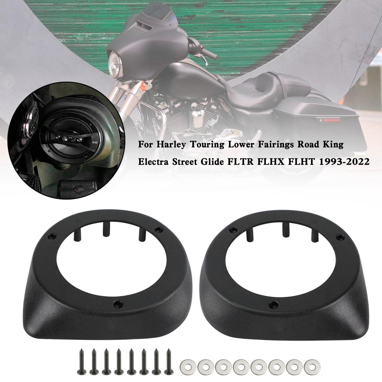 6.5" Speaker Boxes Pod Fit For Touring Road King Lower Fairing 1993 ...