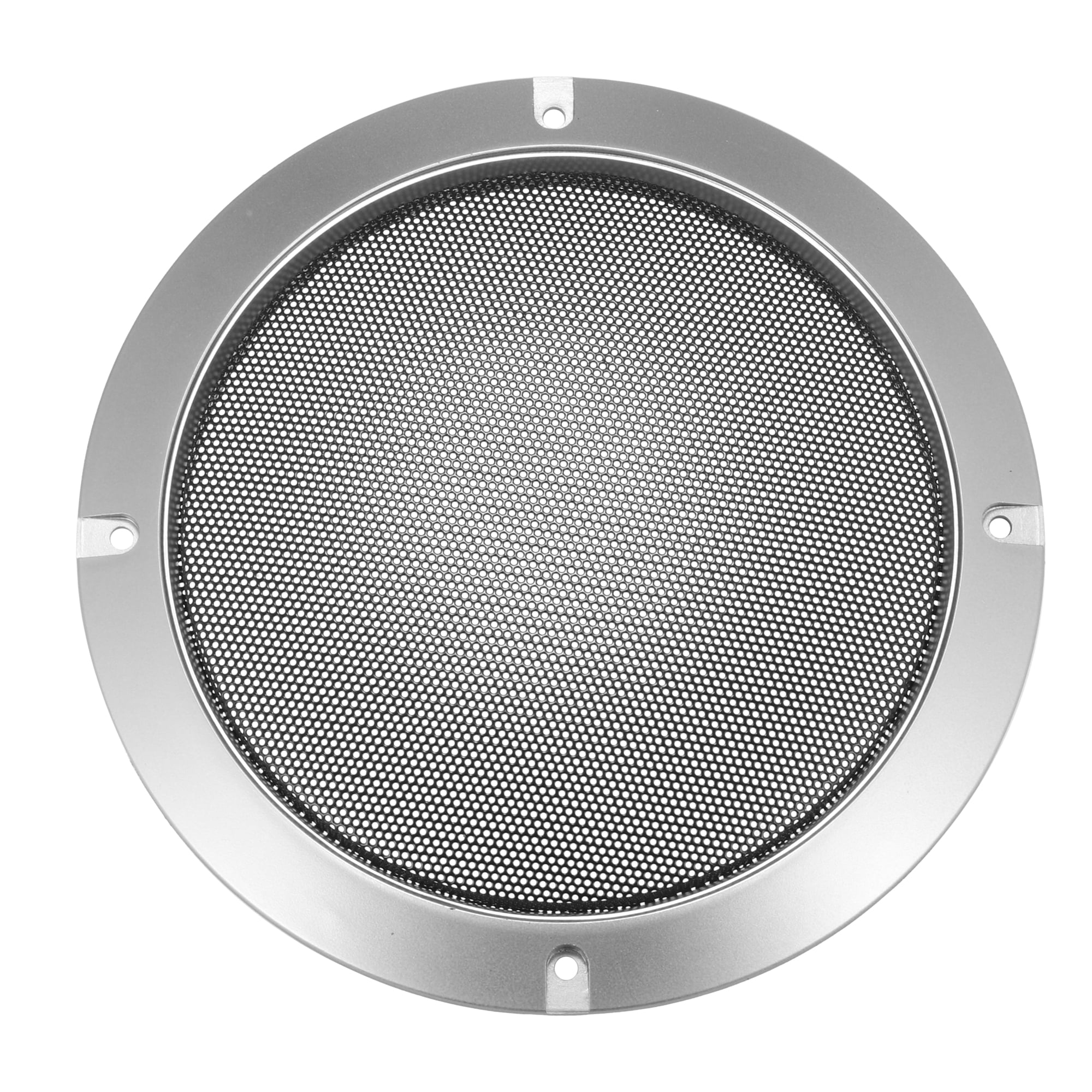 6.5" Speaker Grille Cover Mesh Trim Round Subwoofer Grille Silver Tone ...