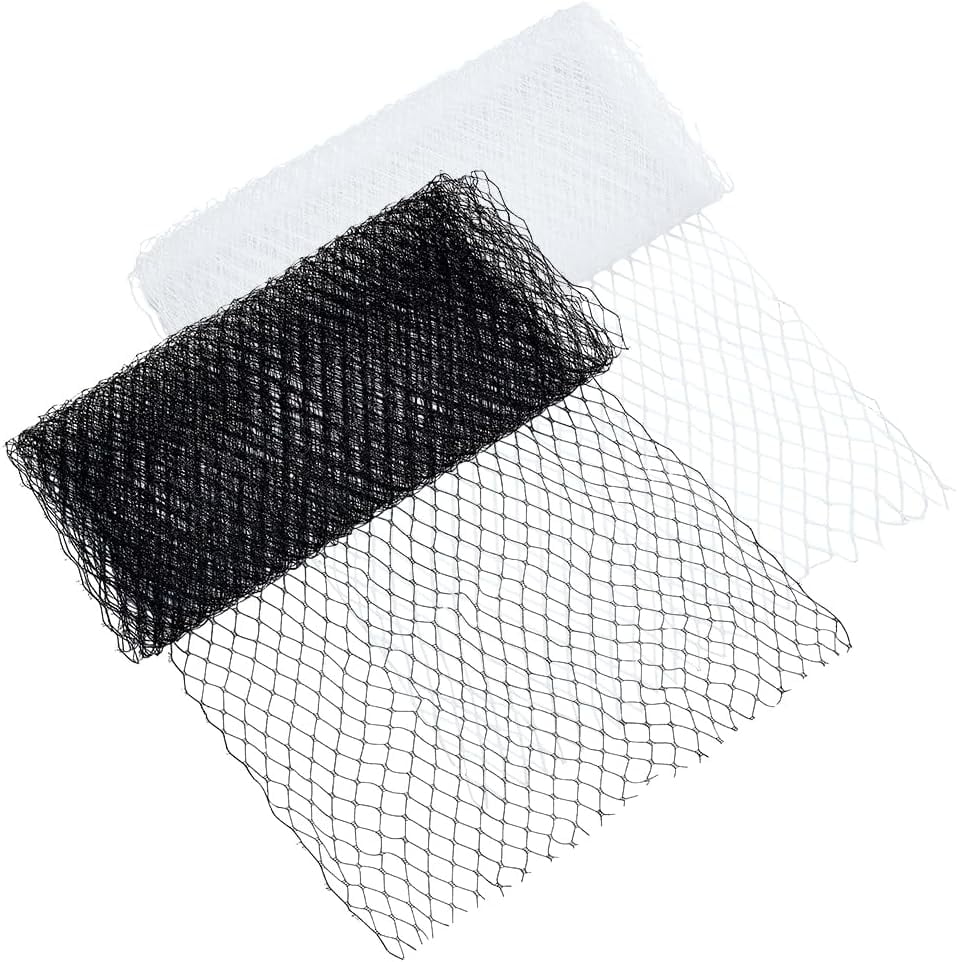 6.5 Yards Black/White Nylon Mesh Fabric Net Mesh Fabric for DIY Crafts ...