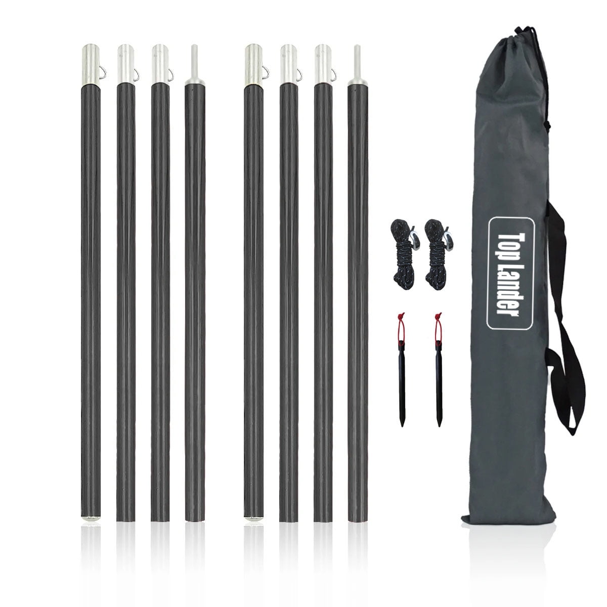 Top Lander Aluminum Alloy Tarp Poles with Durable - Walmart.com