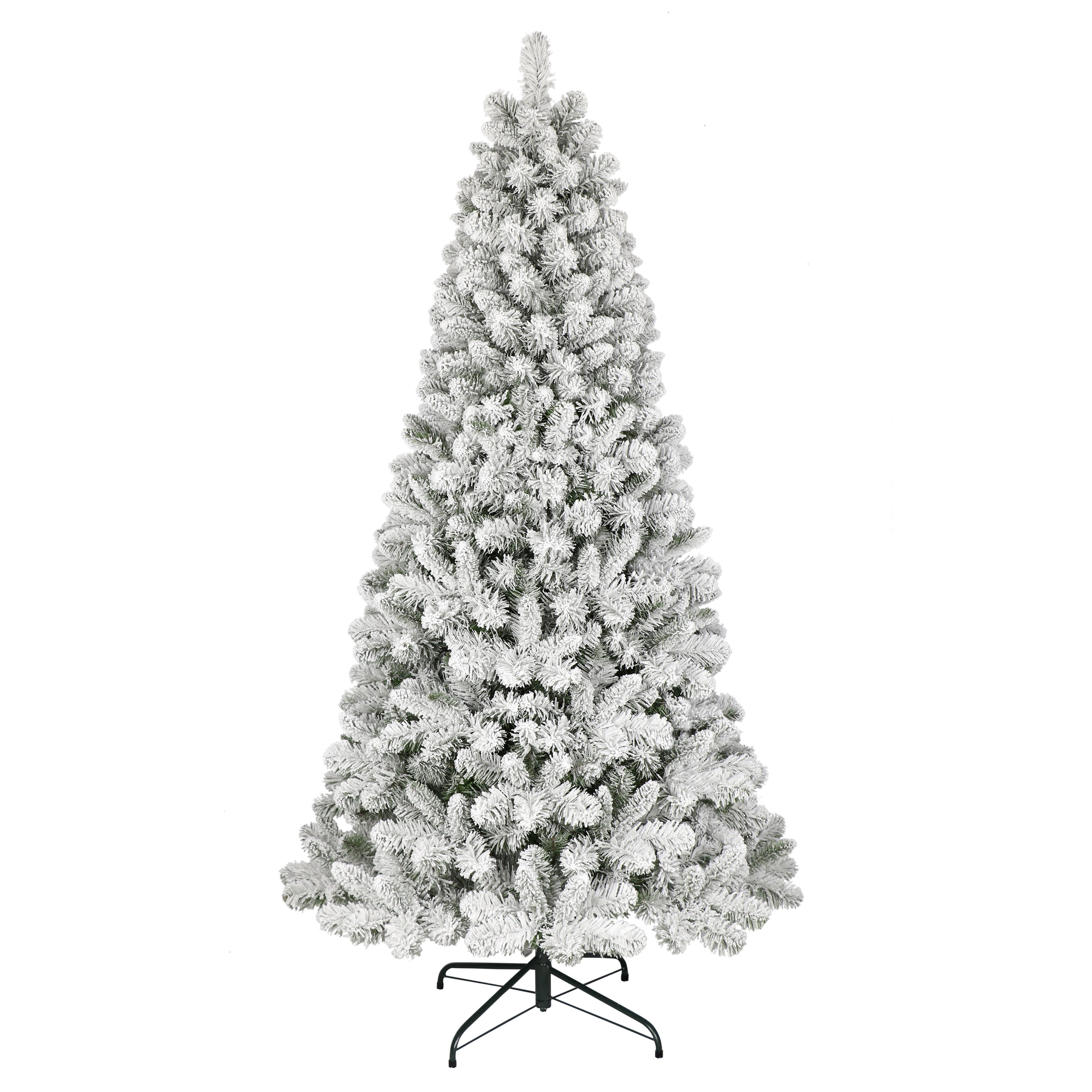 6.5 ft Flocked Virginia Pine Tree 787 tips - Walmart.com