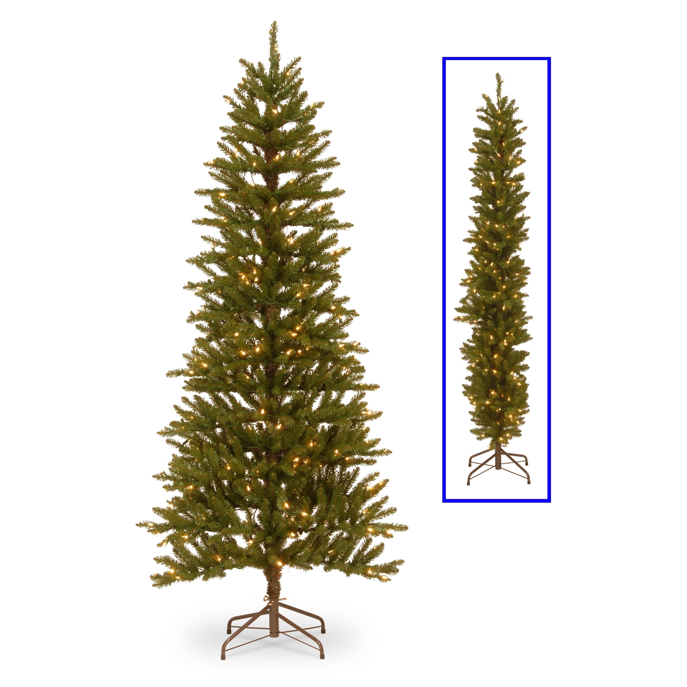 National Tree Company 6.5 ft. Kensington 2-Dimensional Tree with Clear ...
