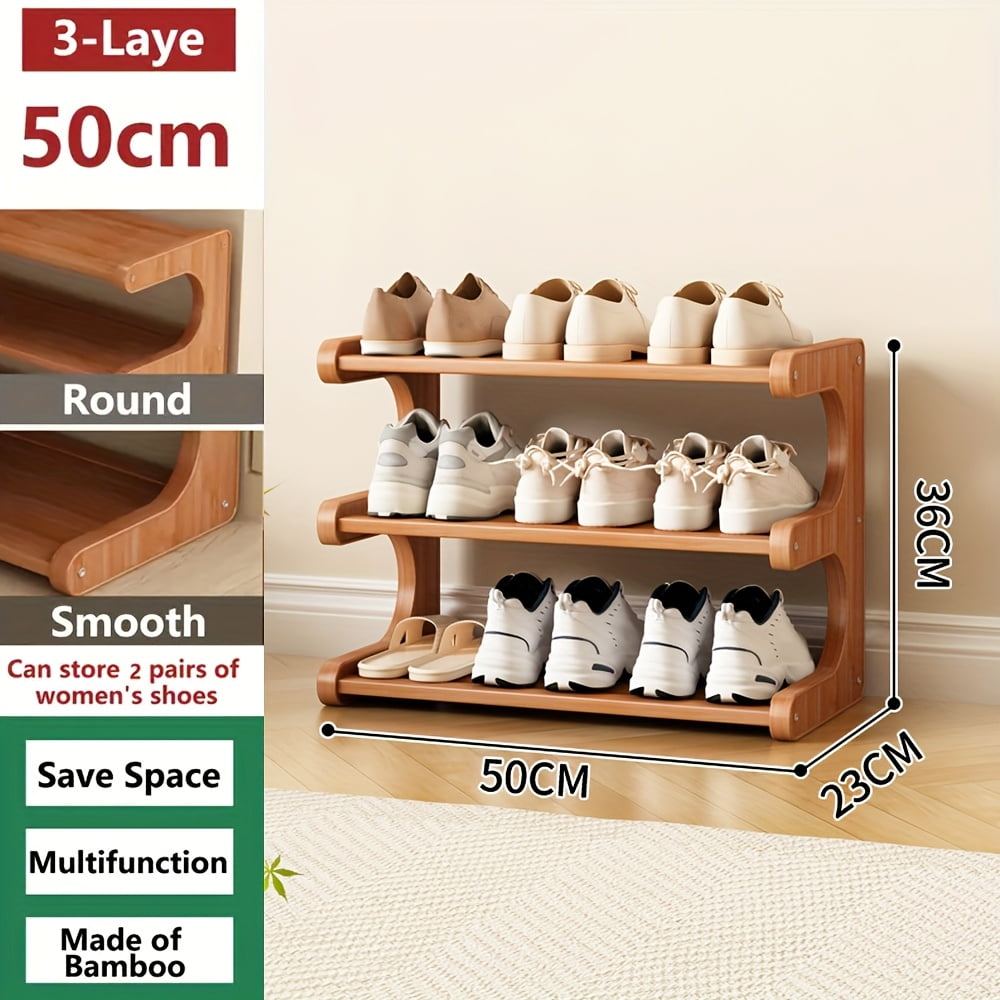 6/5-storey space saving bamboo shoe rack - multi-layer independent ...