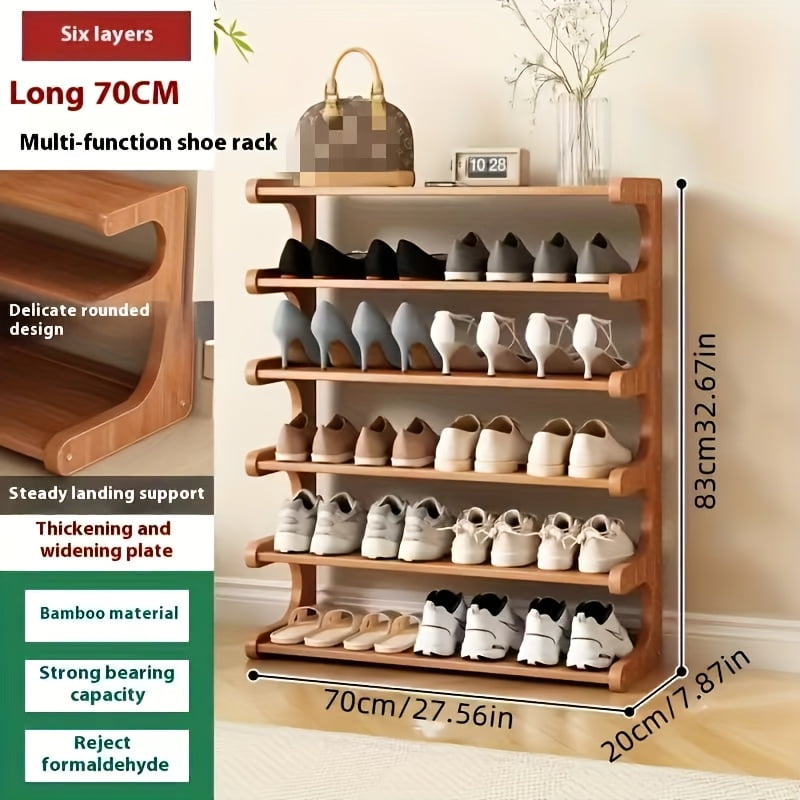 6/5-storey space saving bamboo shoe rack - multi-layer independent ...