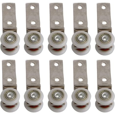 6.5 x 1.9cm Metal Duct Elbow Bearing Pulley Block with Two Wheel ...