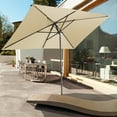 6.5 x 10ft Rectangular Patio Umbrella with Tilt and Crank, Outdoor ...