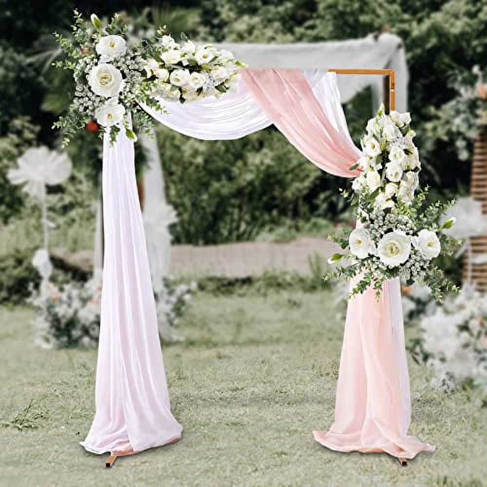 6.5 x 4.9ft Square Backdrop Stand Gold Balloon Arch Stand Wedding Arch ...