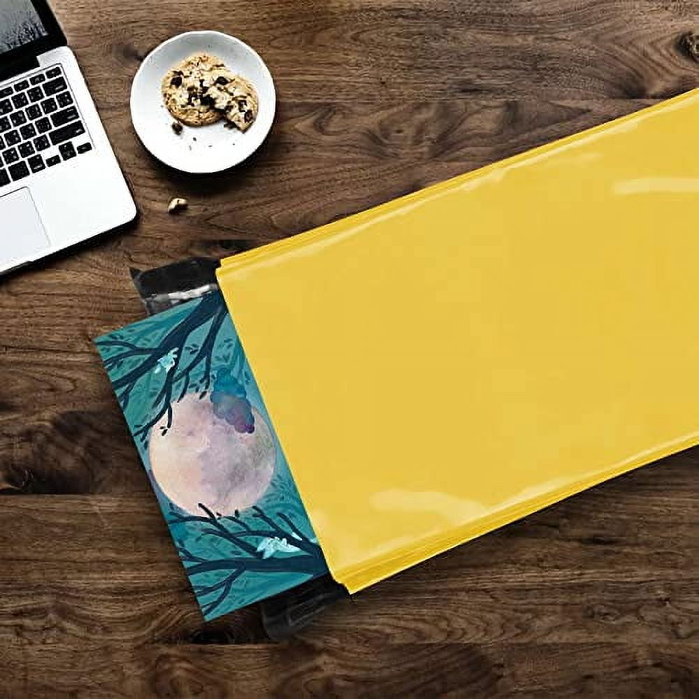 6.5"x10" (17cm x 26cm) 500pcs Yellow Poly Bag Mailers Plastic Packaging ...