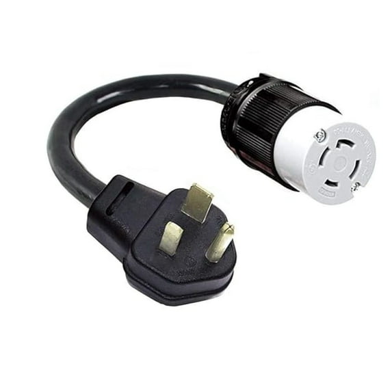 6-50P 3-Pin Male Welder Plug to L14-30R Lock 4-Prong Female Generator ...