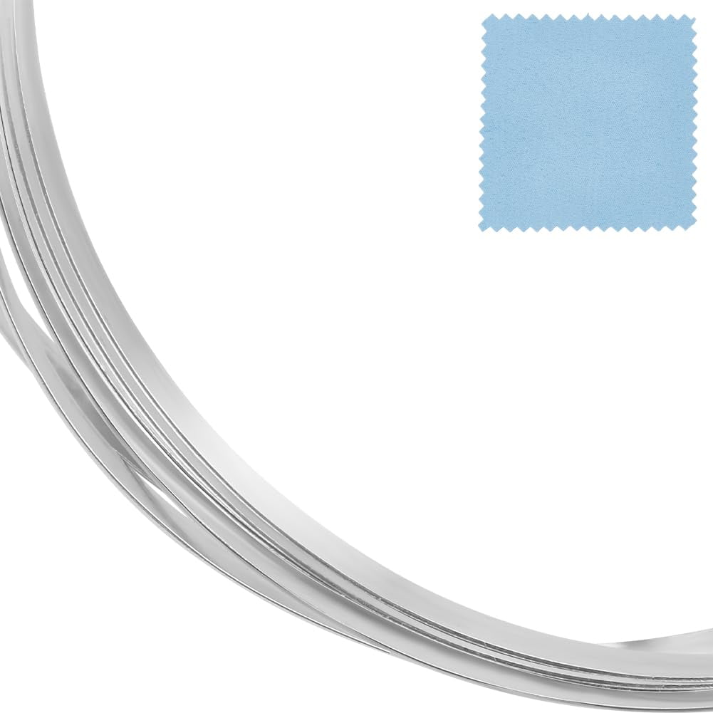 6.56 Feet Jewelry Beading Wire 925 Sterling Silver Flat Bezel Strip ...