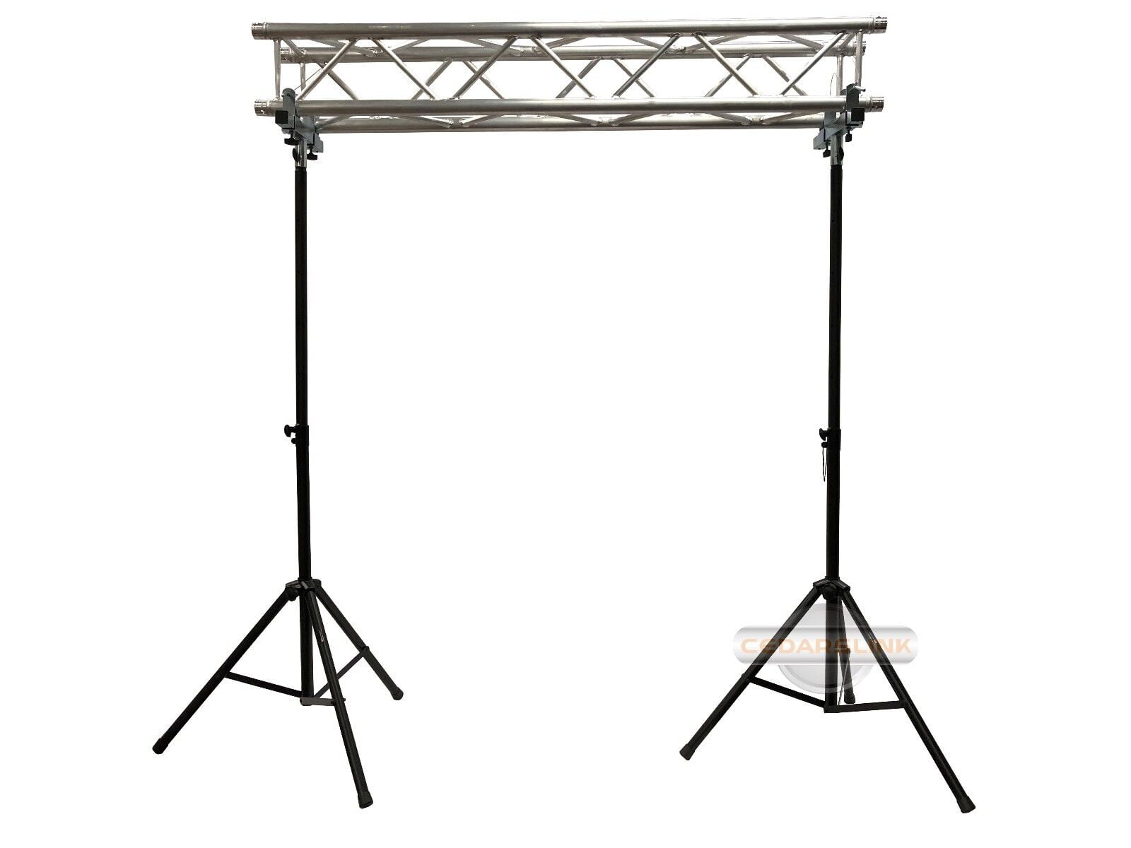 6.56 ft. 2 meter Aluminum Truss Segment + Two 7 Ft. Metal Stands DJ ...