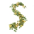 6.56ft Artificial Eucalyptus Garland with Lights - 190cm Faux Greenery ...