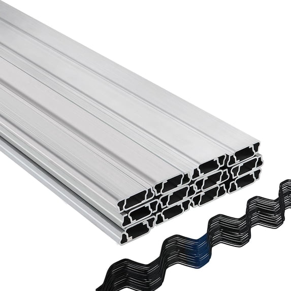 6.56ft Spring Lock U Channel Bundle 40 Pack PE Coated Wire Aluminum ...