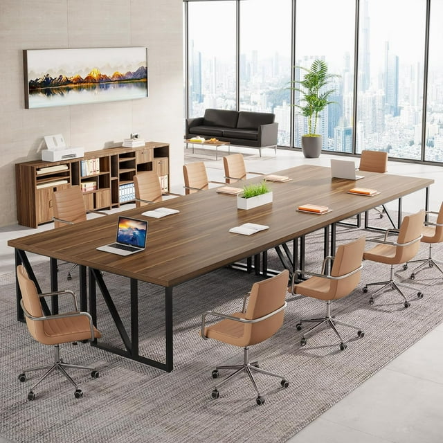 6.5FT Conference Room Table: Large Rectangular Meeting Seminar Table ...