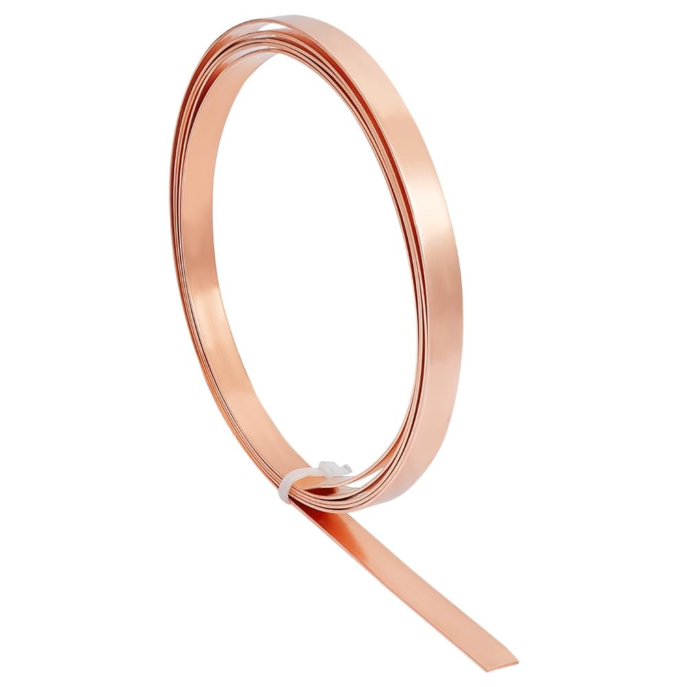 6.5FT Copper Sheet Roll 0.4" Width 18 Ga Unplated Pure Copper Strip ...