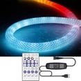 6.5FT WS2811 360 Round Reticulate Neon LED Strip with Controller,RGB ...