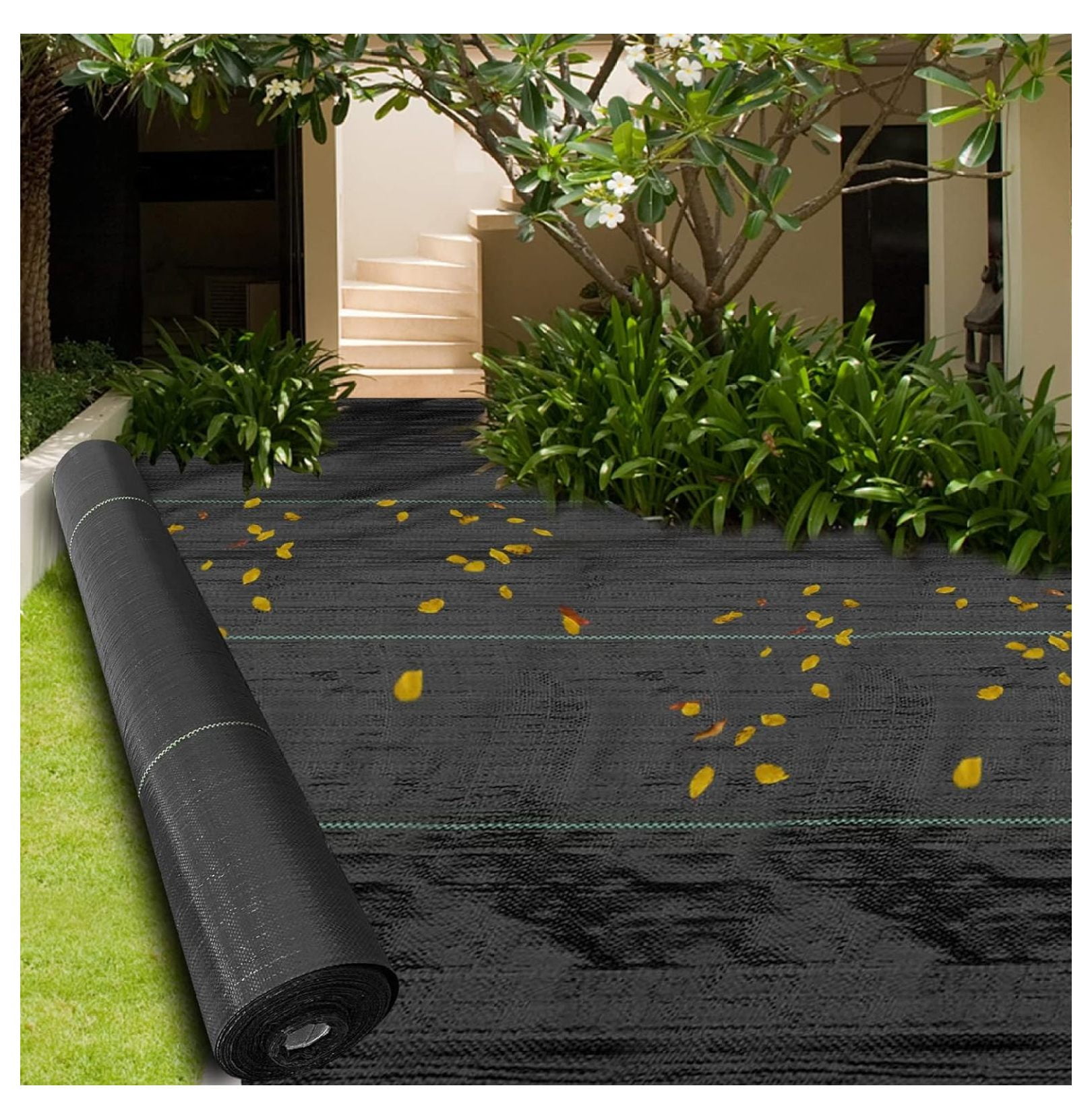 6.5FTx330FT Weed Barrier Landscape Fabric Heavy Duty Geotextile Fabric ...