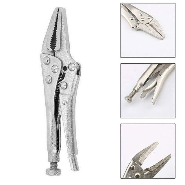 6.5Inch Locking Pliers Long Needle Nose Pliers Lock Vise Grip Clamp ...
