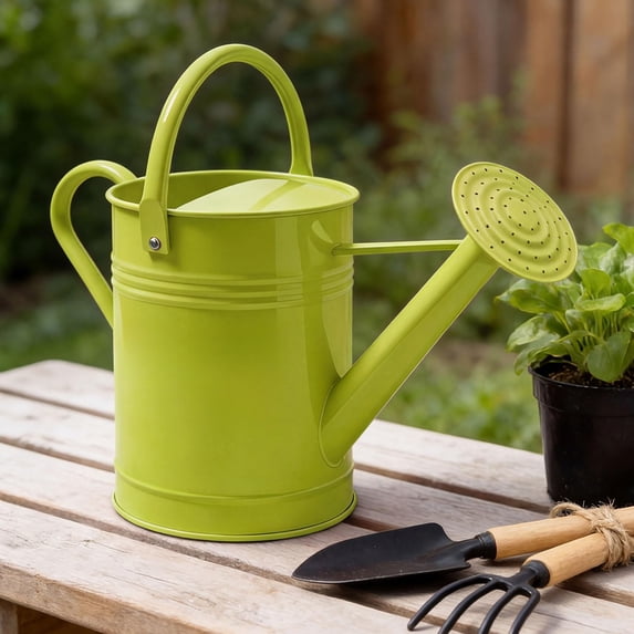 6.5L Metal Watering Can for Outdoor & Indoor Plants, Galvanized Steel ...