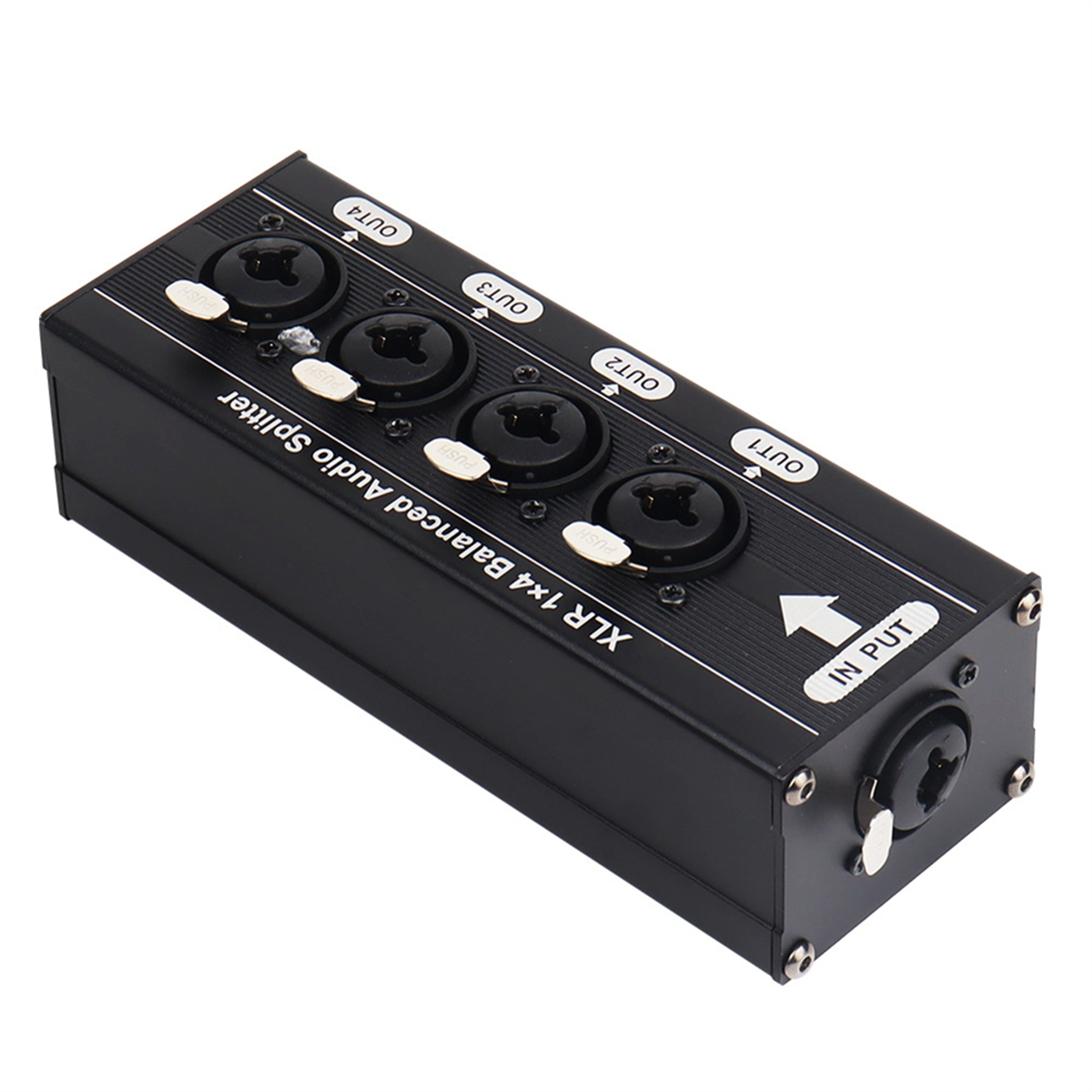6.5TS Balanced XLR 1 in 4 Out Audio Distributor Supports Digital and ...