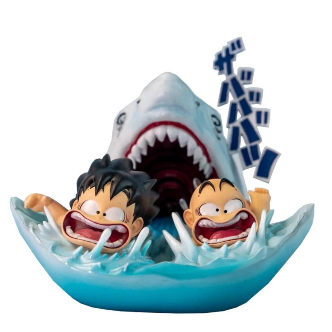 6.5cm/2.6in Anime Dragon Ball Z Son Goku Krillin Shark Attack Water ...